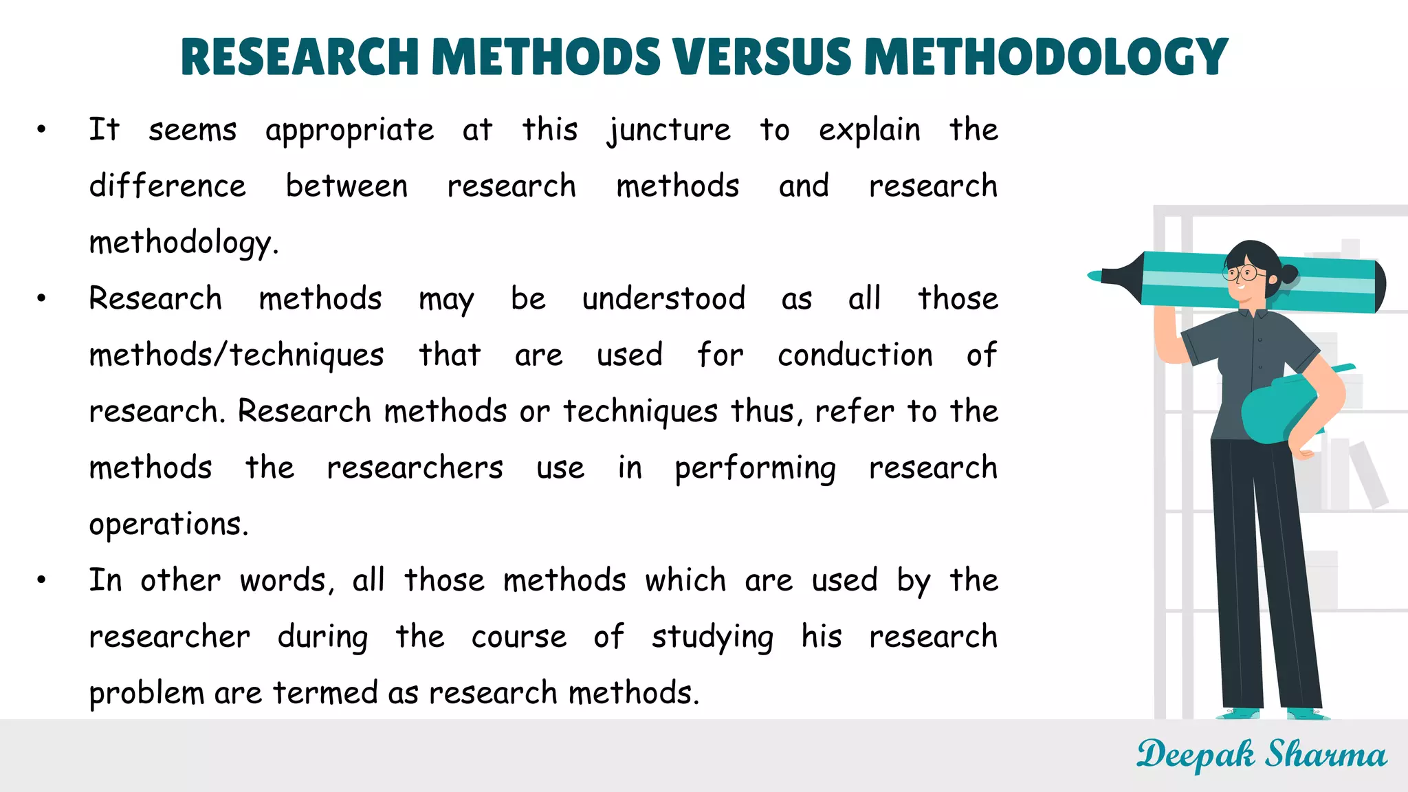 Lecture 05 Research Methods Versus Methodology | PPT