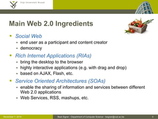 Web 2.0 Basics - Lecture 06 - Web Information Systems (4011474FNR) | PDF