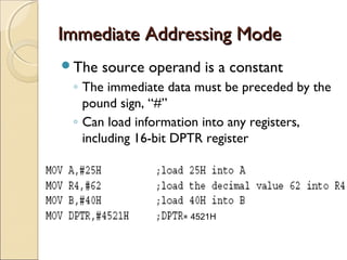 8051 Addressing Modes | PPT