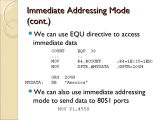 8051 Addressing Modes