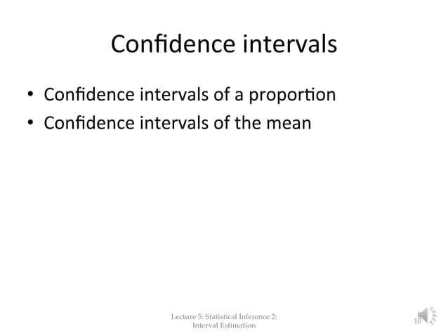 Lecture 5: Interval Estimation | PDF | Technology & Computing