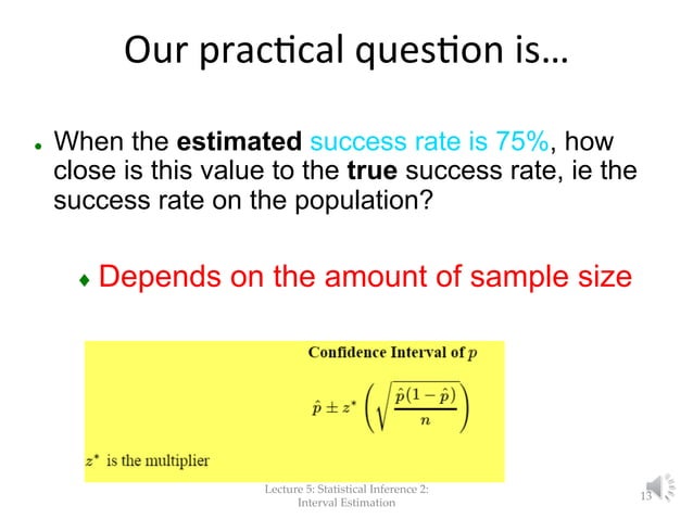 Lecture 5: Interval Estimation | PDF | Technology & Computing