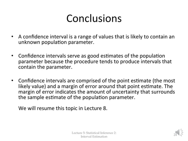 Lecture 5: Interval Estimation | PDF | Technology & Computing