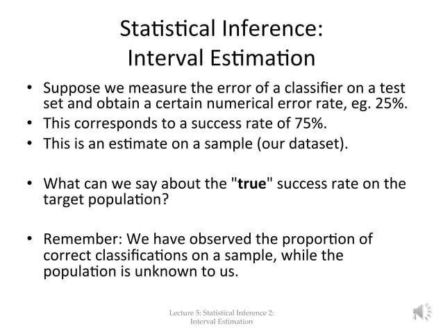 Lecture 5: Interval Estimation | PDF | Technology & Computing