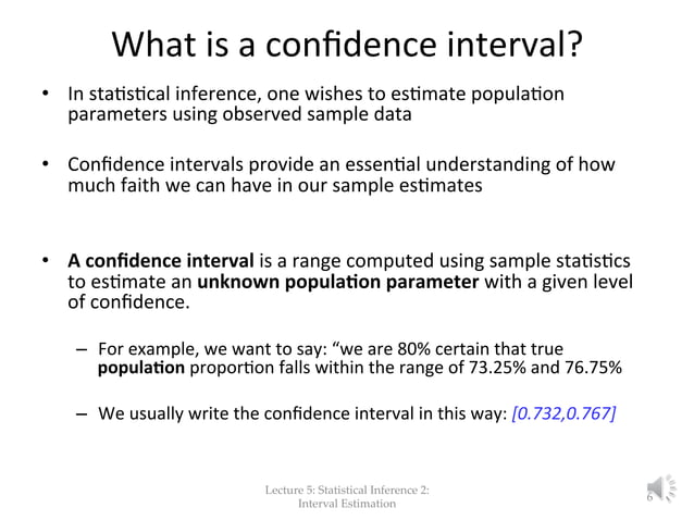 Lecture 5: Interval Estimation | PDF | Technology & Computing