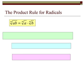 Lecture 05 a radicals | PPTX