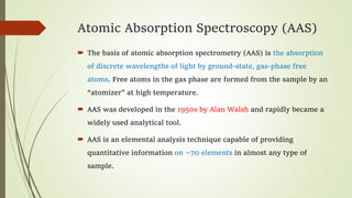 Lecture 05; atomic absortion spectroscopy , general introduction by Dr ...