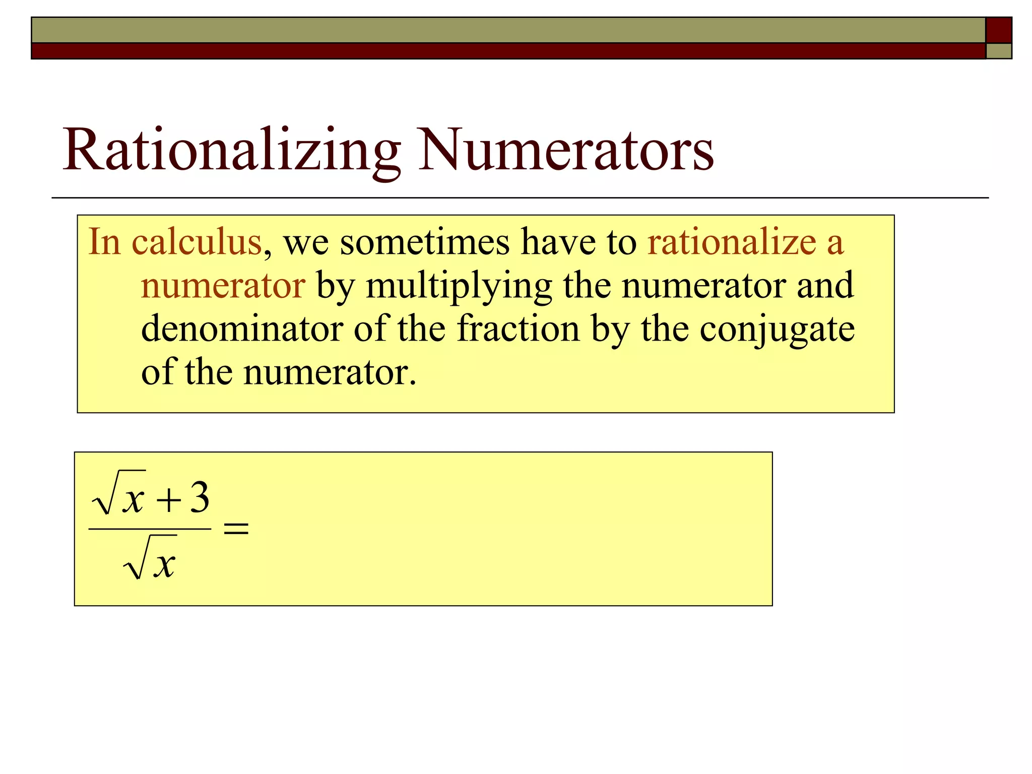 Lecture 05 b radicals multiplication and division | PPTX