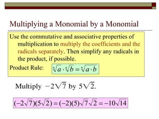 Lecture 05 b radicals multiplication and division | PPTX