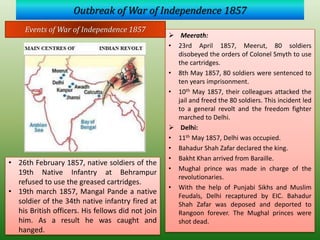 Lecture 05 causes & effects of war of independence 1857 | PPTX