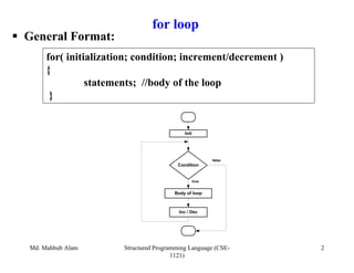 Lecture05(control structure part ii) | PPT