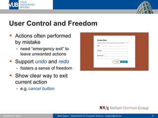 Design Guidelines and Models - Lecture 5 - Human-Computer Interaction (1023841ANR) | PPT