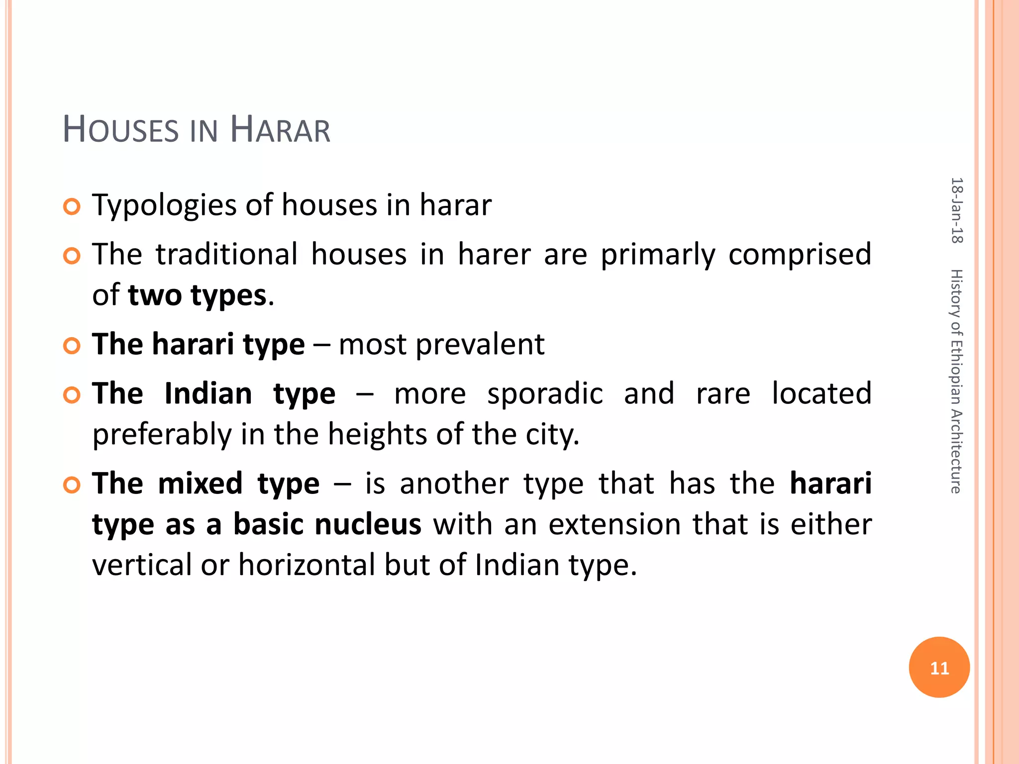 History of Ethiopian Architecture, Harer, vernacular houses | PDF