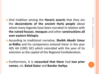 History of Ethiopian Architecture, Harer, vernacular houses | PDF