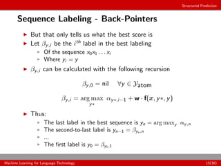 Lecture 5: Structured Prediction | PDF