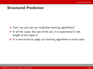 Lecture 5: Structured Prediction | PDF | Programming Languages | Computing