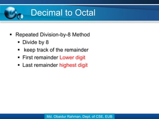 Lecture 05 number system and conversion | PPT