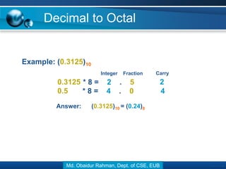 Lecture 05 number system and conversion | PPT