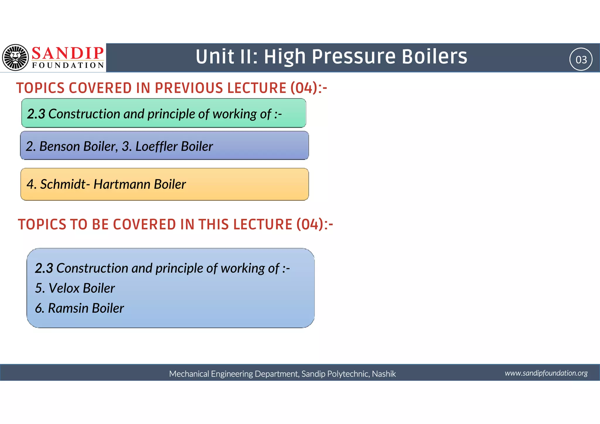 Lecture 05_PPE_Unit 2: High Pressure Boilers | PDF