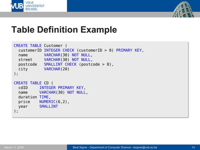 Structured Query Language Sql Lecture 5 Introduction To Databases