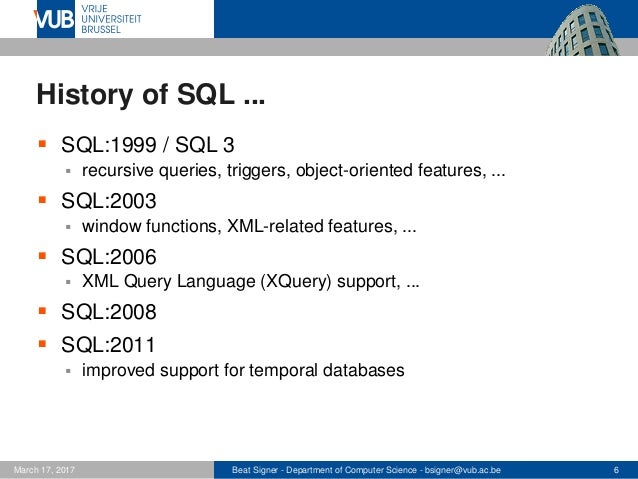 Structured Query Language Sql Lecture 5 Introduction To Databas
