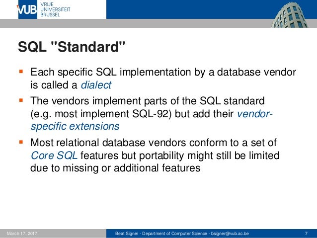 Structured Query Language Sql Lecture 5 Introduction To Databas