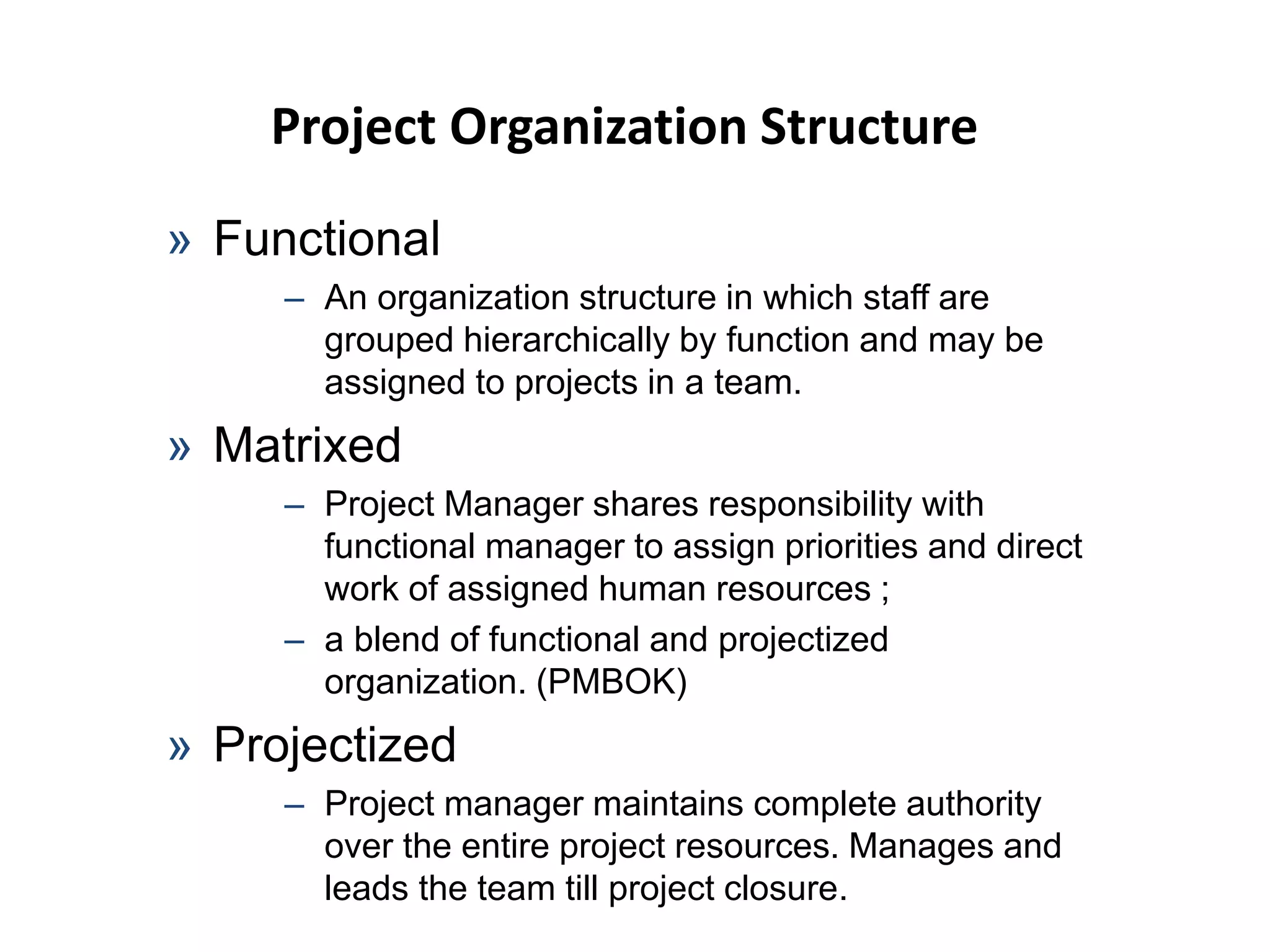 Lecture 06: Advanced Project Management Project Organization and ...