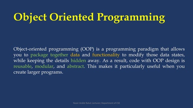 Overview of OOP with Memes.pptx | Programming Languages | Computing