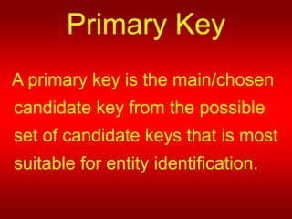 Keys and its types in DBMS | PPT