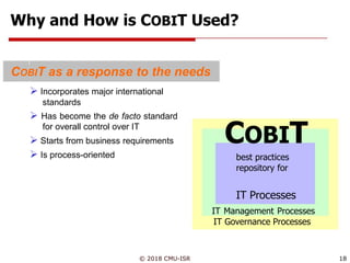 Lecture 06 - CoBit - Control Objectives for Information and Related Technology.pdf