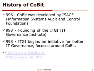 Lecture 06 - CoBit - Control Objectives for Information and Related Technology.pdf