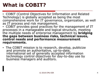 Lecture 06 - CoBit - Control Objectives for Information and Related Technology.pdf