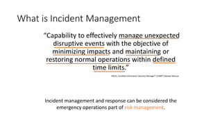 Lecture 06 - Incident Management and SOC.pptx