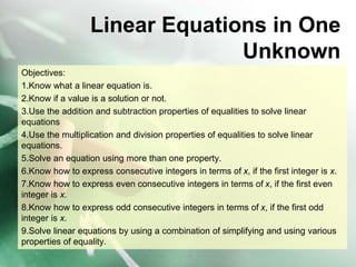 Lecture 06 a linear equations | PPTX