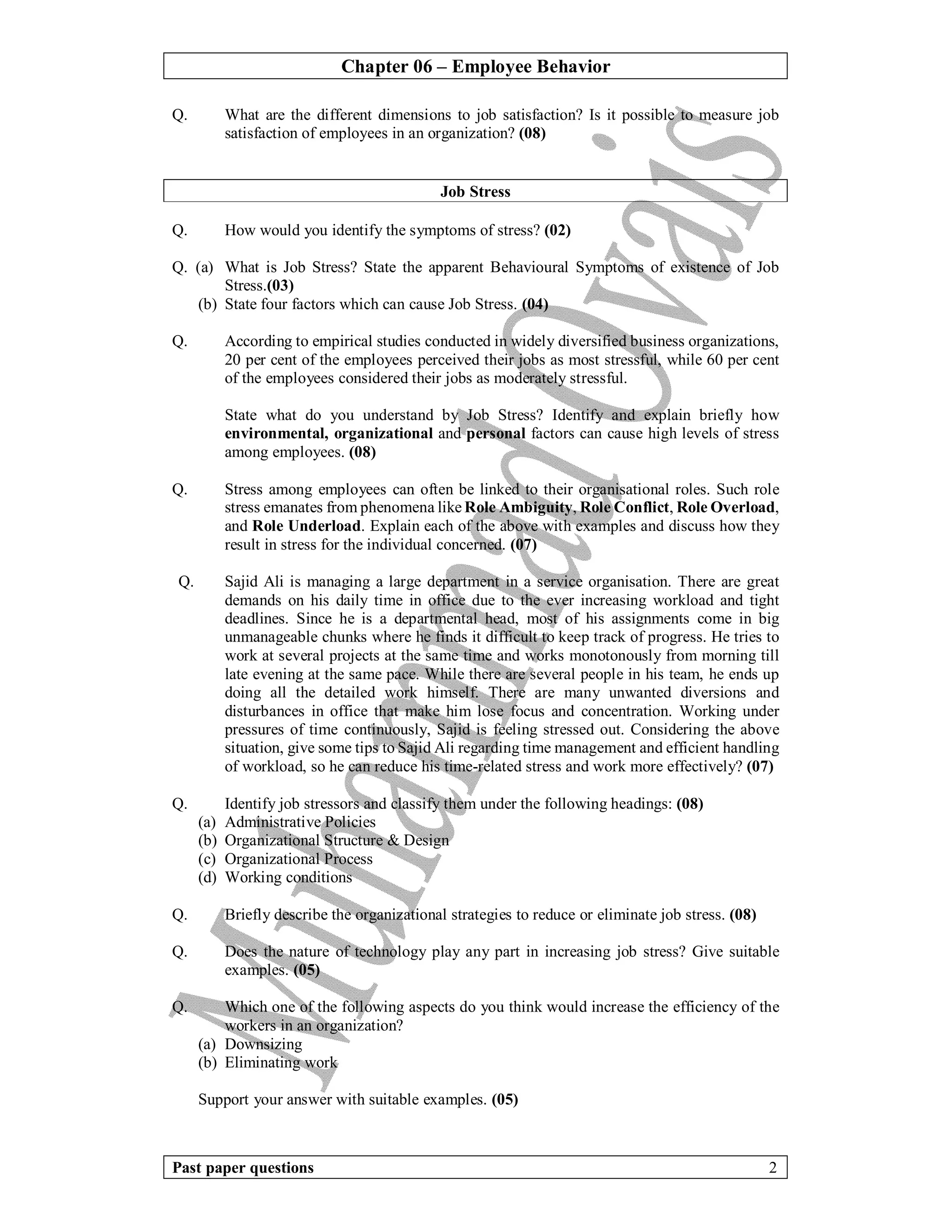 Lecture 06 bmbs employee behaviour qs | PDF