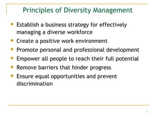 Lecture # 06 (diversity at workplace) | PPT