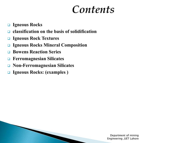 Igneous rocks | PPT