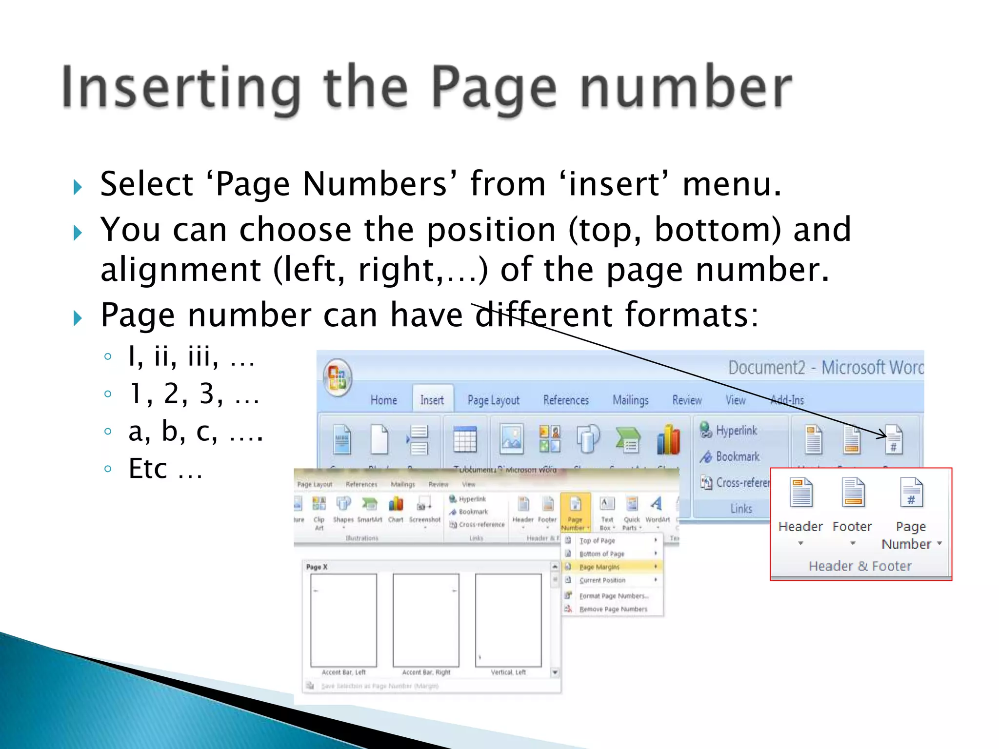 Lecture 06 Insert Tab Word 2007 Pptx Desktop Publishing Computer