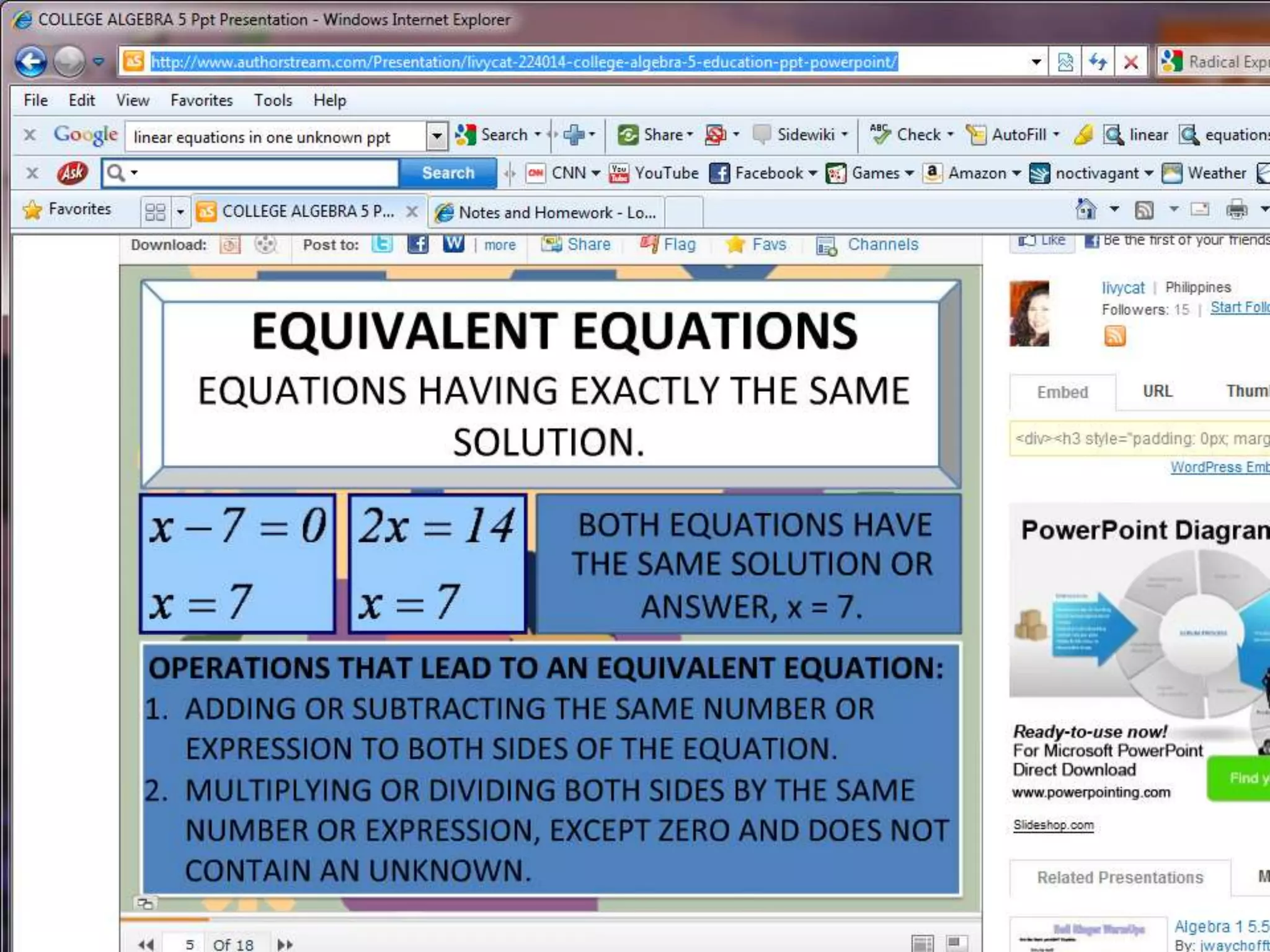 Lecture 06 linear equations in one variable | PPT