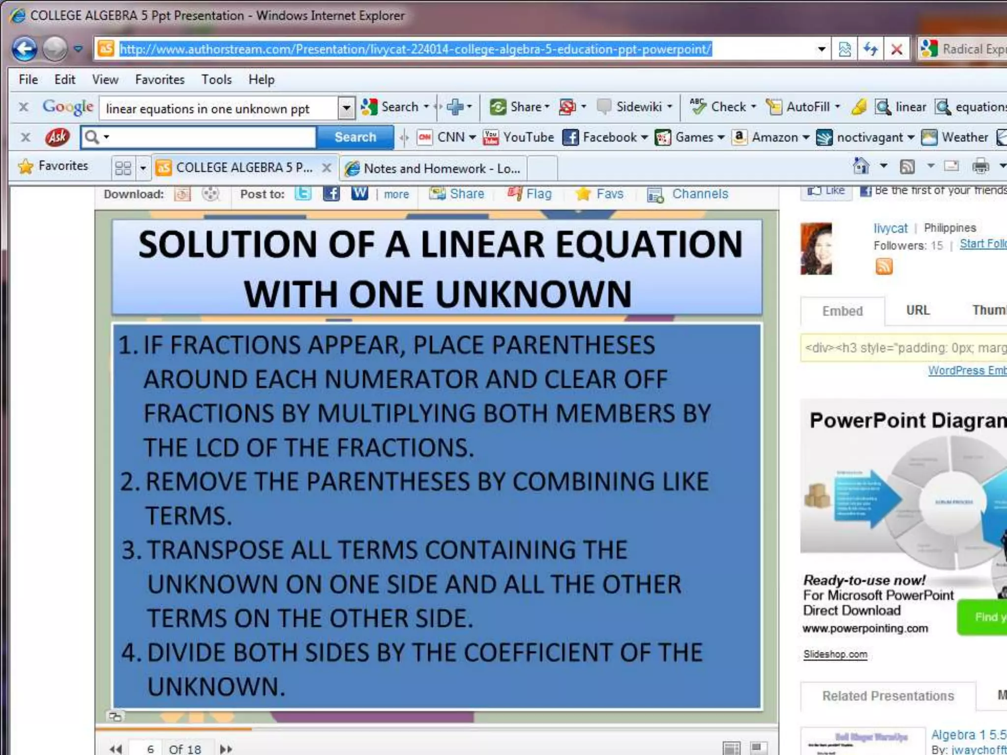 Lecture 06 linear equations in one variable | PPT
