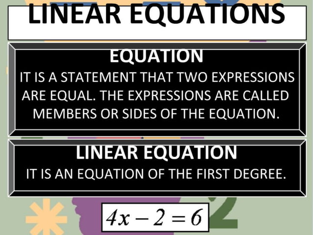 Lecture 06 linear equations in one variable | PPT