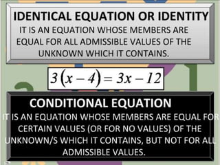 Lecture 06 linear equations in one variable | PPT