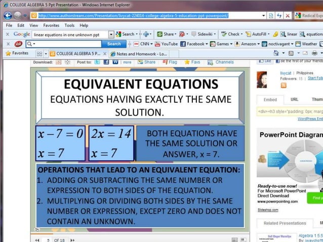 Lecture 06 linear equations in one variable | PPT
