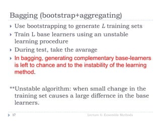 Lecture 6: Ensemble Methods | PPTX