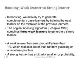 Lecture 6: Ensemble Methods | PPTX