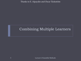 Lecture 6: Ensemble Methods | PPTX