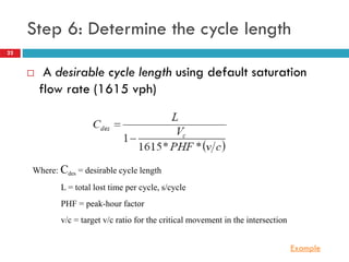 Lecture 06 Signalized Intersections (Traffic Engineering هندسة المرور ...