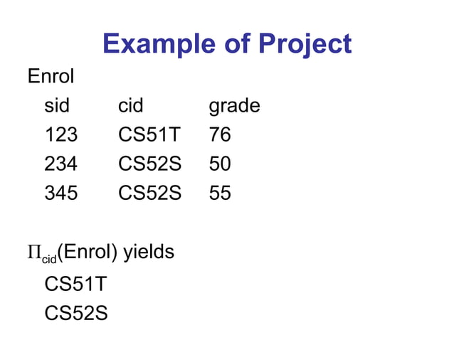 Lecture 06 Relational Algebra And Calculus Ppt