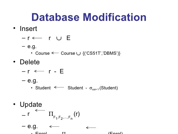 Lecture 06 Relational Algebra And Calculus