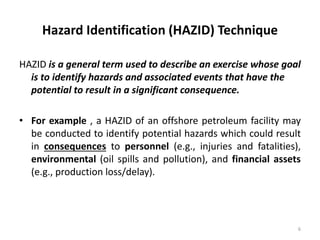 hazard identification methods in risk analysis | PPTX | Chemistry | Science